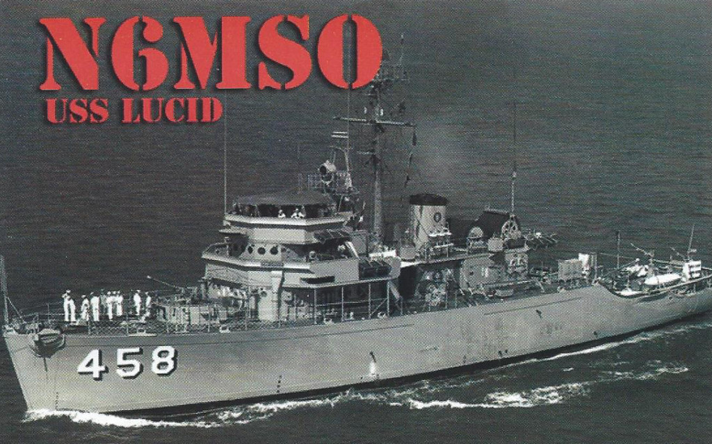 Qsl N6mso Uss Lucid Stockton Ca Usa K2swl Dx Blog